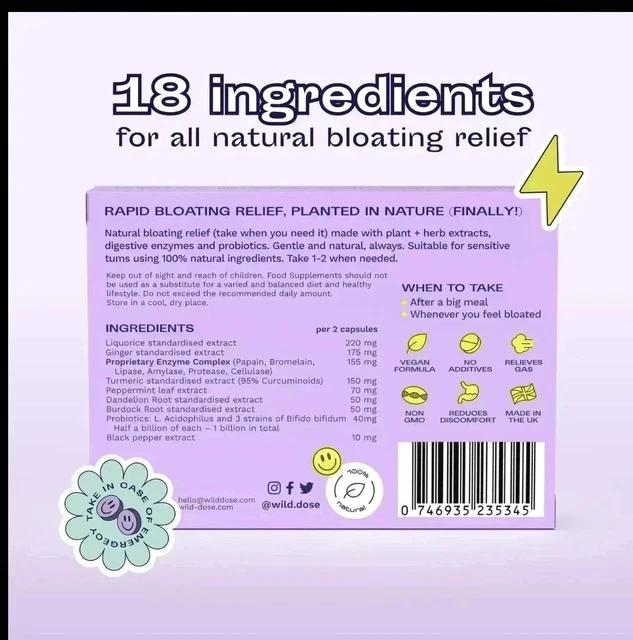BLOATING RELIEF | Vegan Formula | Gut Health Support | A dose for ...