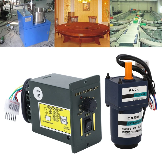 AC220V GEARED MOTOR With Controller Single Phase Speed Reduction Gear ...