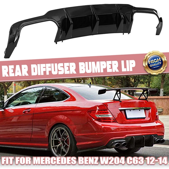 UK STYLE REAR Diffuser Splitter Valance For Mercedes Benz C Class W204 ...