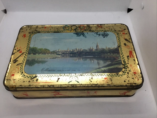 OLYMPIC GAMES MELBOURNE Collectable 1956 Griffiths Sweets Tin Lollies ...