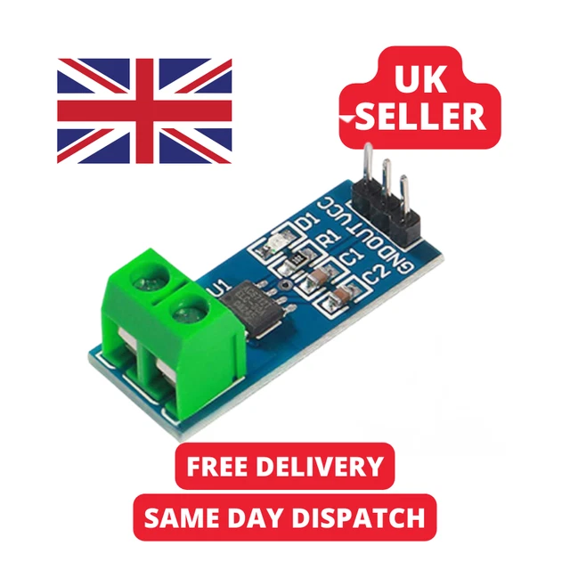 ACS712 HALL CURRENT Sensor Module 5A 20A 30A Arduino ESP32 £2.99 - PicClick UK