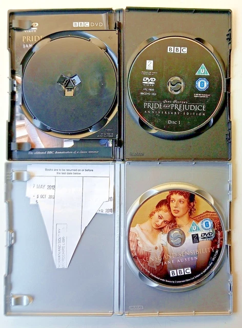 7 X BBC dvds 3 x Jane Austen Wildfell Hall Diary of Anne Frank & Madame ...