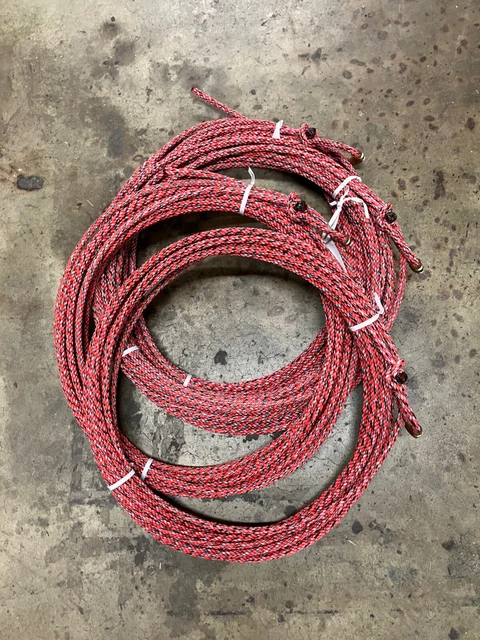 FOUR RANCH ROPES, 5/16 x 50' 4 Strand, EXTRA SOFT RED/BLACK $180.00 ...