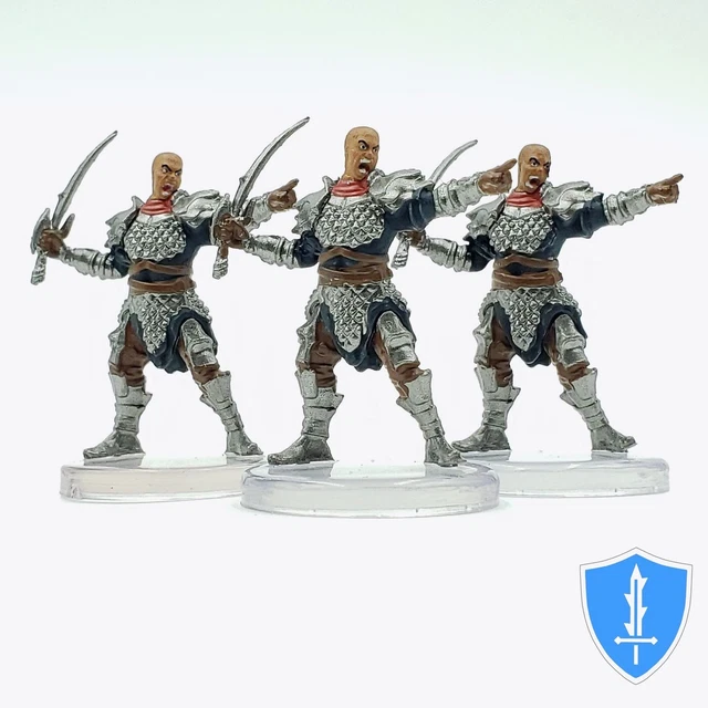 DRAGON ARMY OFFICER x3 - Warband #6 Icons of the Realms D&D Dragonlance ...