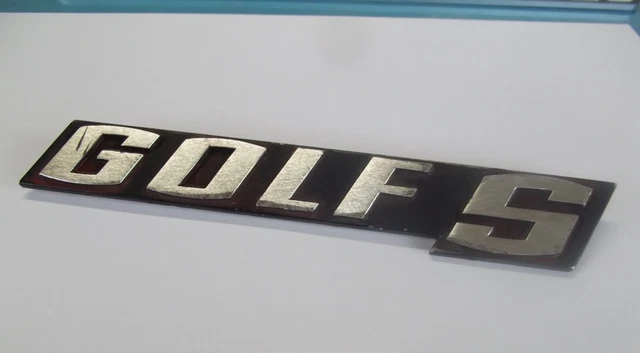 VW GOLF S Original Schriftzug Typenschild Emblem Badge Logo Oldtimer ...