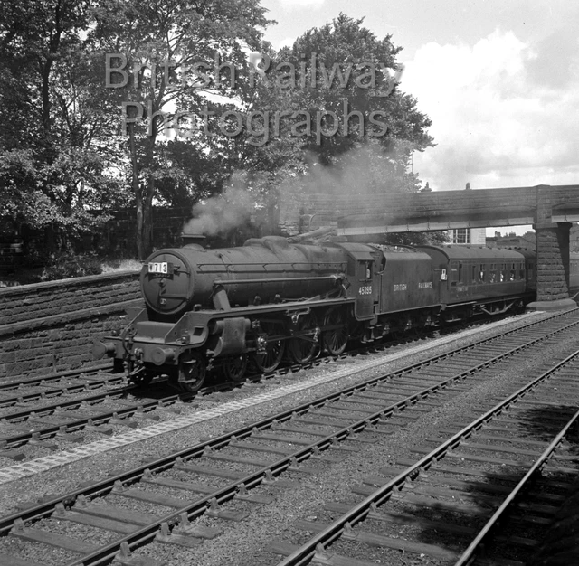 LARGER NEGATIVE BR British Railways Steam Loco 45395 Class 5MT at ...
