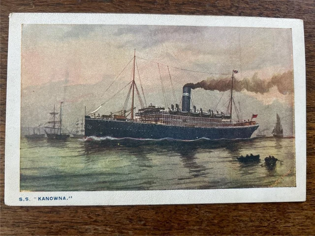 RARE C 1920 SS Kanowna WW1 troopship transport hospital AUSNC ship ...