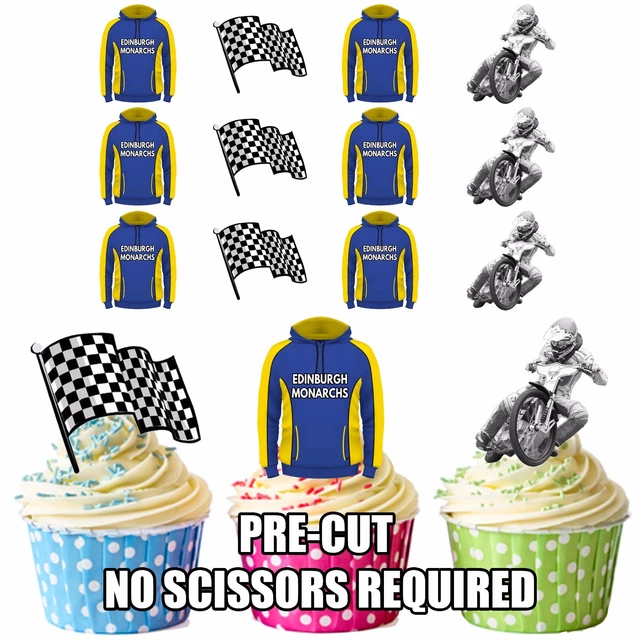 PRECUT EDINBURGH MONARCHS Speedway Edible Cupcake Topper Cake ...