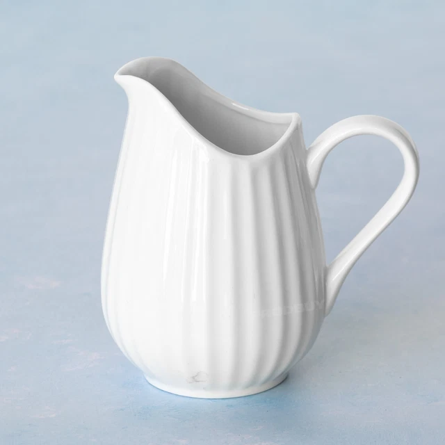 WHITE 500ML MILK Cream Pourer Jug with Handle Coffee Serving Creamer ...