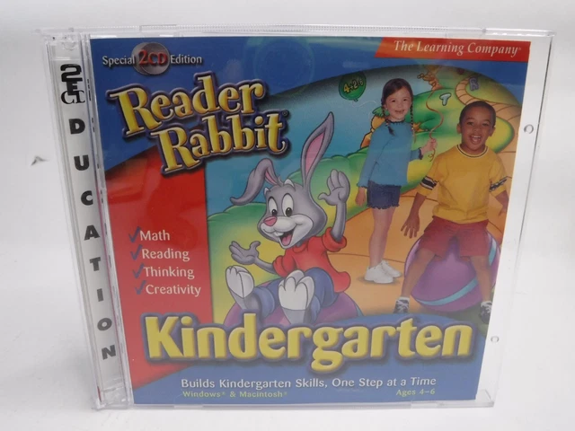 READER RABBIT KINDERGARTEN | PC Win/Mac, 2CD, 2002 | Education Ages 4-6 ...