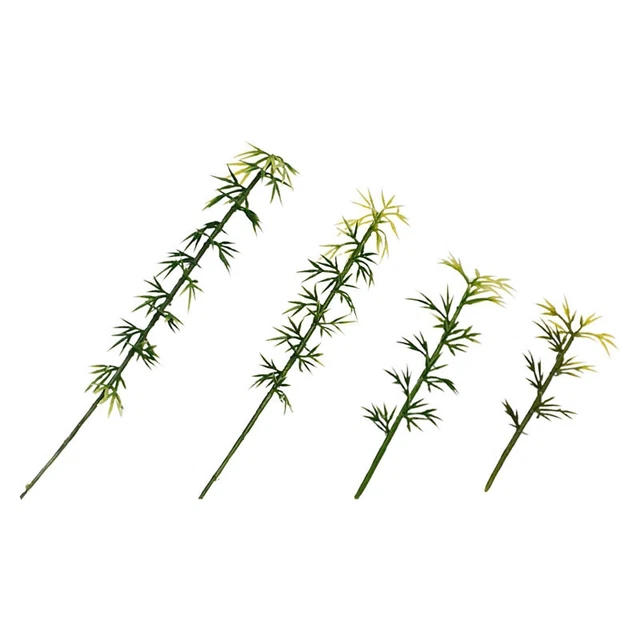 100 COUNT MINI Bamboo Trees for Model Scenery, Artificial Decor for ...