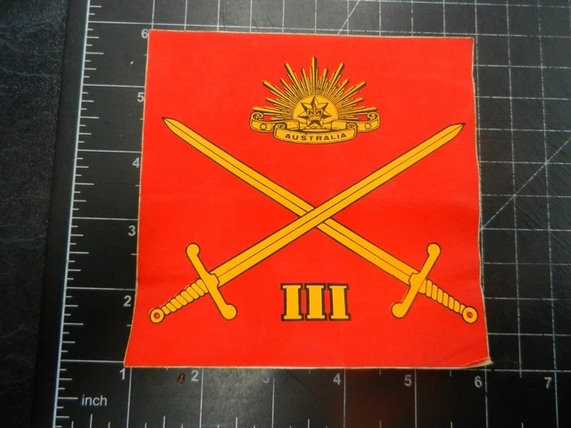 AUSTRALIAN ARMY VEHICLE TAC sign sticker. ORIGINAL c1970's $9.99 ...