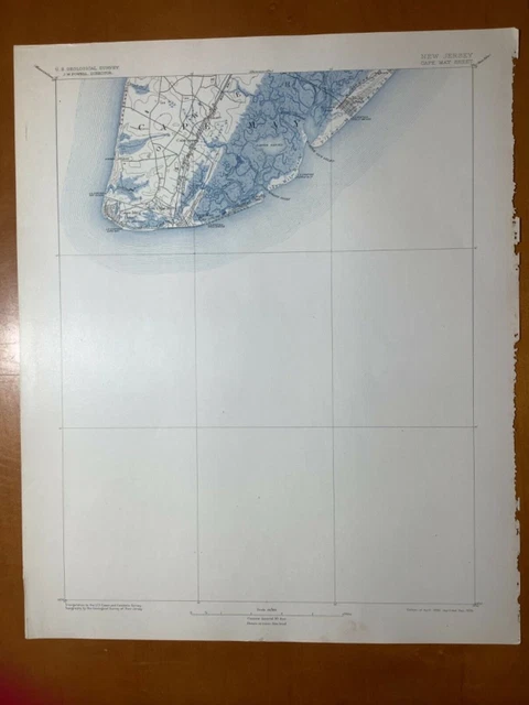 ORIGINAL 1904 USGS map of Cape May, NJ £79.33 - PicClick UK