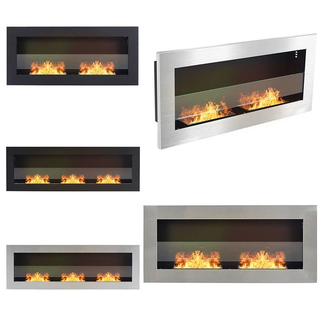BIO ETHANOL FIREPLACE Biofire Fire Burner Wall Mounted/Inset Heater ...
