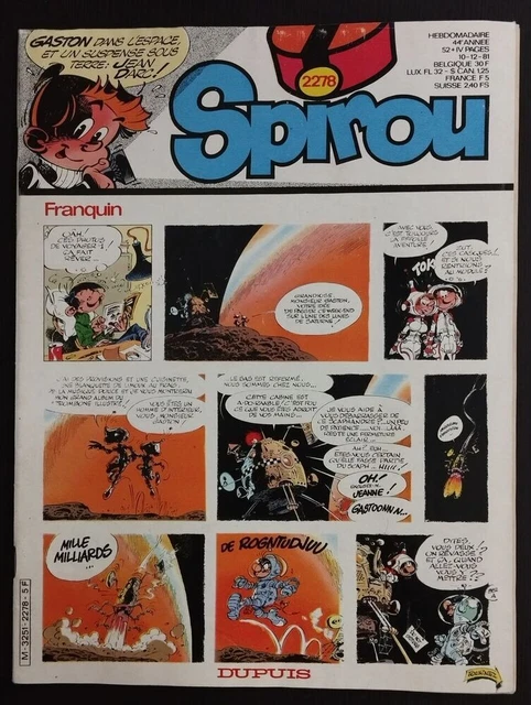 LE JOOURNAL DE Spirou N° 2278 | Franquin | Bon état EUR 5,00 - PicClick FR