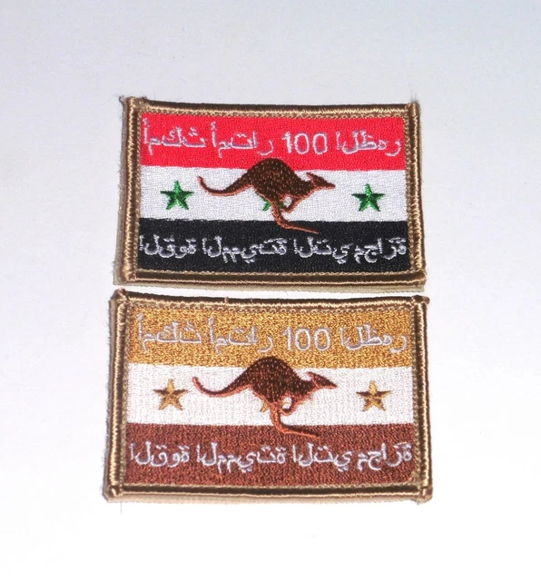 AUSTRALIAN, STAY BACK 100 Meters or We Shoot to Kill patch set of 2 ...