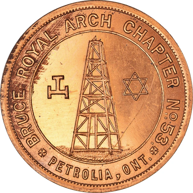 CANADA, JETON, MASONIC, Petrolia, Bruce Royal Arch, Chapter Penny, SPL ...