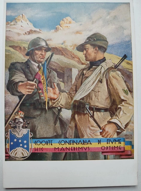 CARTOLINA MILIZIA FIUME Coorte Speciale Del Carnaro Bartoli Firmata ...