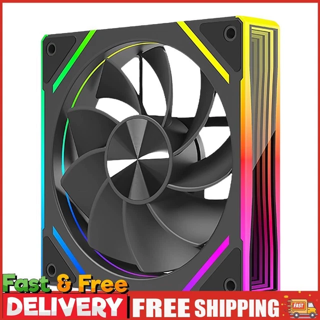 120MM PC CASE Fan 4 Pin PWM Case Fan for Computer Case Cooling (Black ...