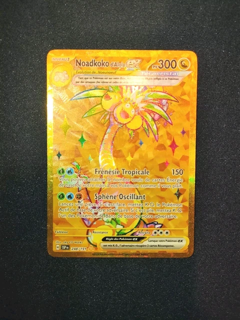 CARTE POKÉMON NOADKOKO D’Alola EX Secrète GOLD 248/191 EV08 Étincelles ...