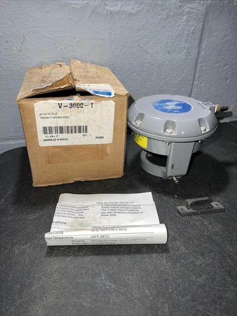 JOHNSON CONTROLS V-3000-1 ACTUATOR VALVE Pneumatic Exposed Model NOS ...