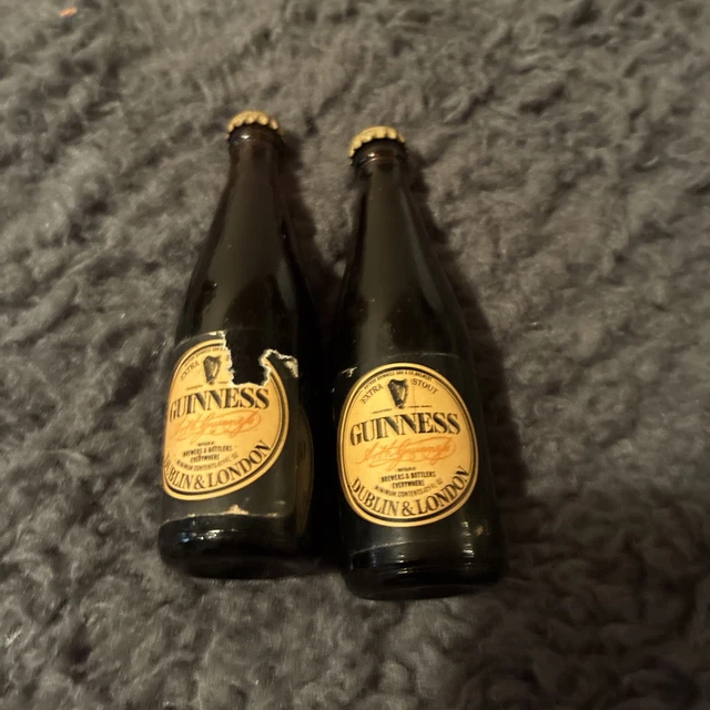 COLLECTABLE MINIATURE GUINNESS Bottles x 2 £4.90 - PicClick UK