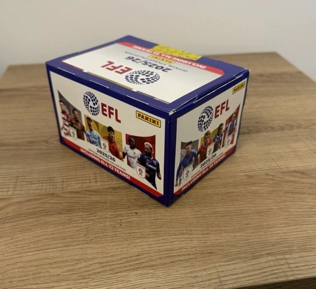 PANINI EFL 2025/26 Official Sticker Collection - Exclusive Box Of 100 ...