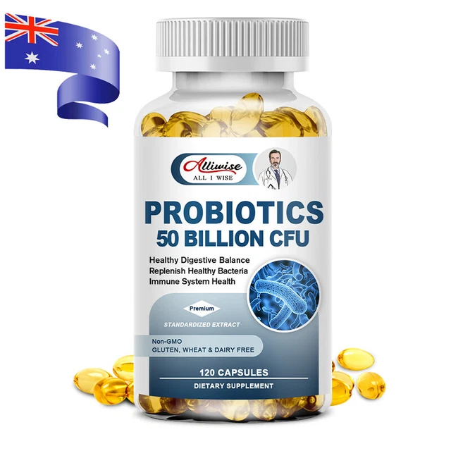 PROBIOTICS 50 BILLION CFU Capsules - Promote Digestive Health, Immune Support EUR 13,98 ...