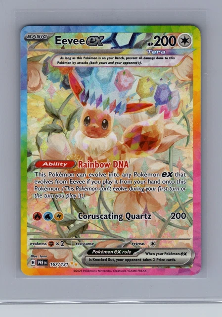 POKEMON TCG PRISMATIC Evolutions Eevee EX SIR Special Illustration Rare ...