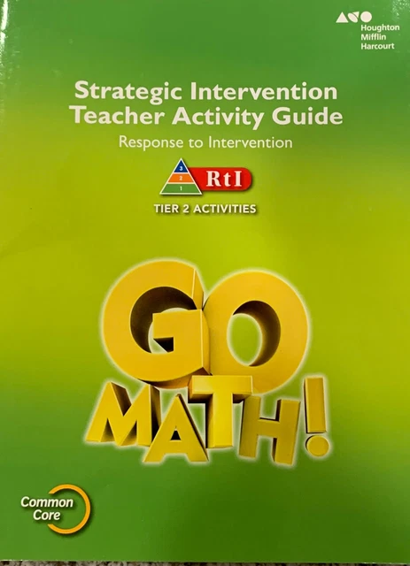 GO MATH! STRATEGIC Intervention Teacher Activity Guide-Grade 1-Tier 2 ...
