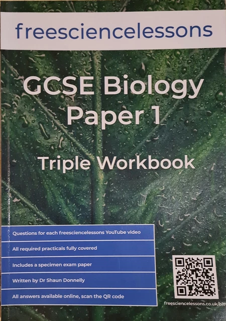FREESCIENCELESSONS GCSE BIOLOGY Paper 1 (Triple Workbook) £6.44 ...