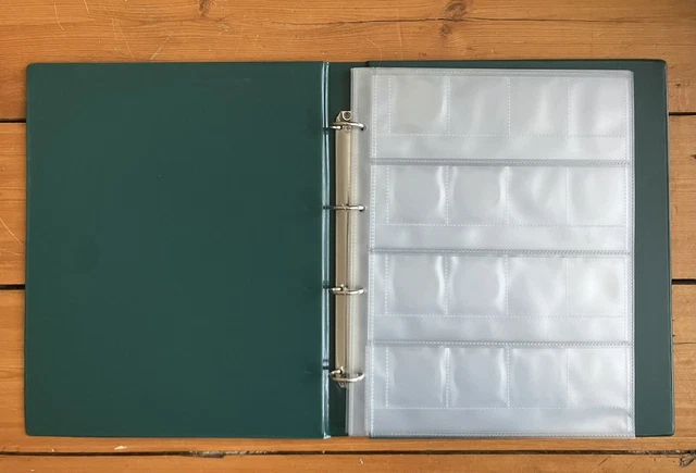 WHSMITH COLLECTING SYSTEM 4-Ring Album, Green with 4 x CCR8 Large Coin ...