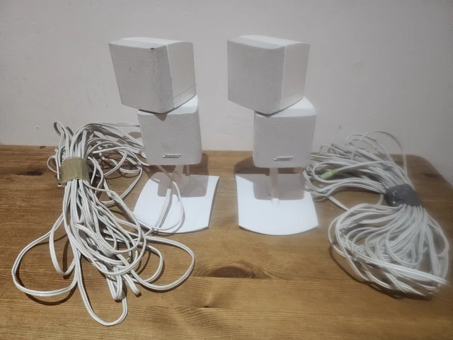2 X BOSE White Double Cube Lifestyle Accoustimass 10 15 Speakers £70.00 ...