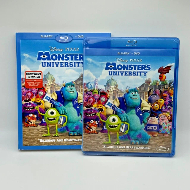 DISNEY PIXAR MONSTERS University Blu-Ray + Dvd Combo Pack W/Slipcover ...