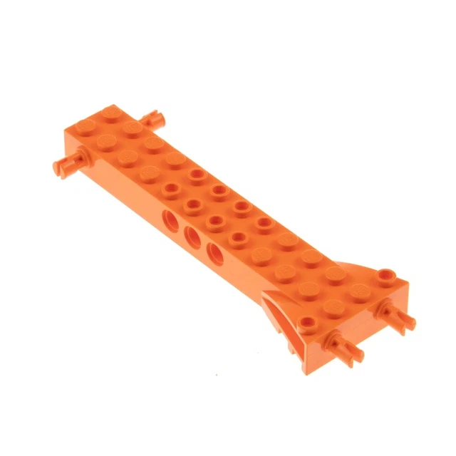 1X LEGO CHASIS 2x12 Naranja Subestructura Placa Chasis Auto Helicóptero ...