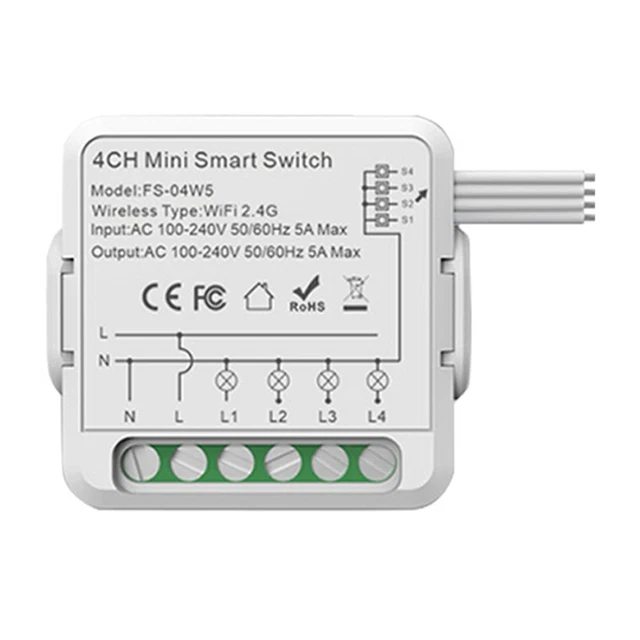 Module De Commutation De Relais Wifi Ac100 240v Fonctionne Avec Le Module D1027 Eur 17 22