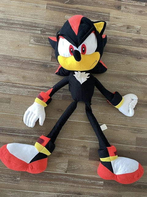 HUGE SONIC HEDGEHOG Black Shadow 28” Plush Stuffed Toy Large SEGA Rare ...
