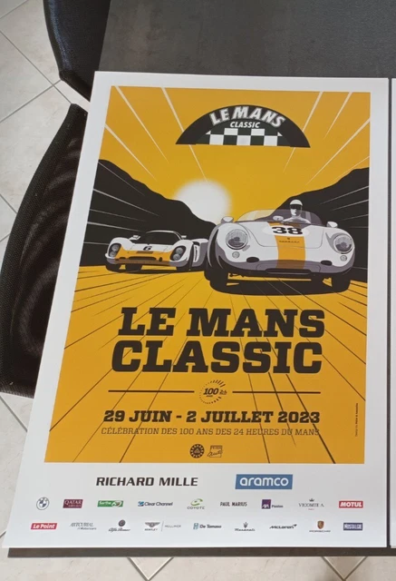 Poster Affiche Le Mans Classic 2023 Porsche Centenaire Des 24 Heures