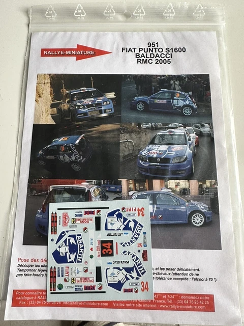 DECALS 1/43 FIAT Dot S1600 Rally Canvass Monte Carlo 2005 Rally Wrc £4. ...