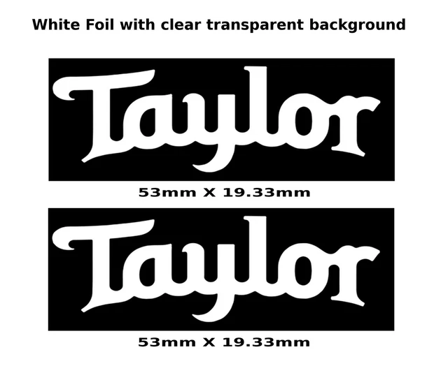 TAYLOR RESEARCH GUITAR Decal Headstock Waterslide Restoration Logo 181w ...
