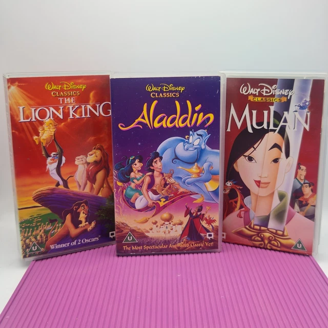 ALADDIN VHS THE Lion King Mulan Bundle Box Set Walt Disney Classics £7. ...
