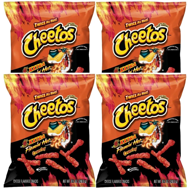 Cheetos Crunchy Xxtra Flamin Hot Cheese Flavored Snacks 8 5 Oz