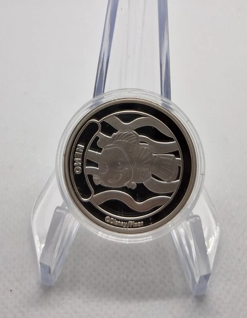 FINDING NEMO DISNEY 32mm Collectors Silver Plated Coin In Protective ...