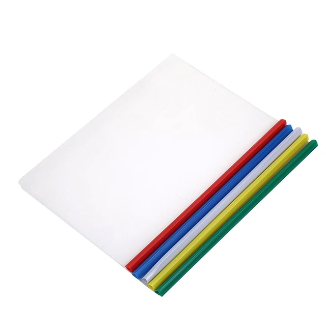 20PCS SLIDING BAR File Clamps Transparent Plastic File Folders A4 Paper ...