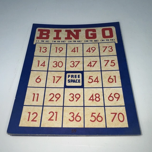 10 VINTAGE BINGO Cards And Instructions Checking Chart From Whitman ...