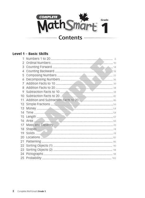 COMPLETE MATHSMART: GRADE 1 (Enriched Edition) $16.49 - PicClick CA