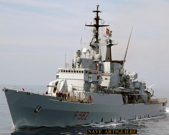 MARINA MILITARE ITALIAN Frigate Artigliere F582 Photo With Bonus Stats ...