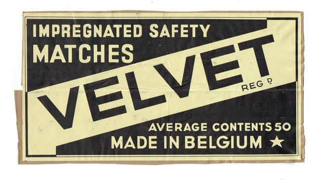 VELVET IMPREGNATED SAFETY Matchbox Crate Label £10.00 - PicClick UK