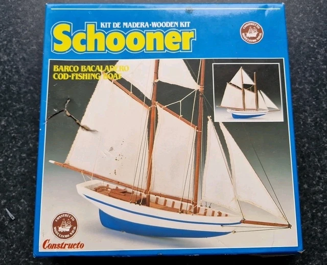 VINTAGE SCHOONER CONSTRUCTO Kit Cod Fishing Boat Barco Bacaladero ...