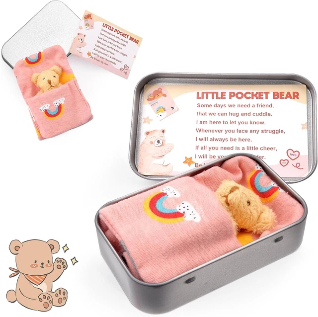 VIBBANG POCKET BEAR in Tin Box, Pocket Hug Plush Toys, Stuffed Animad ...